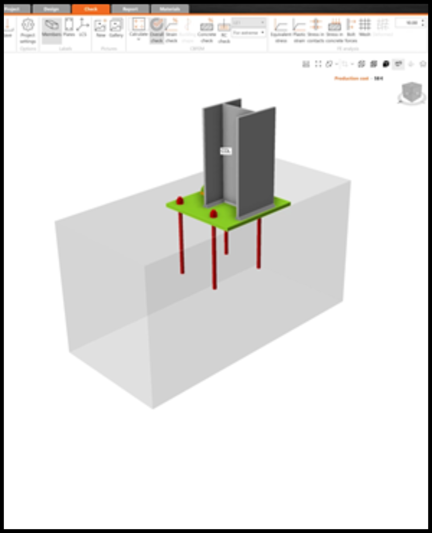Anchoring design - Steel-to-Concrete in 3D | IDEA StatiCa